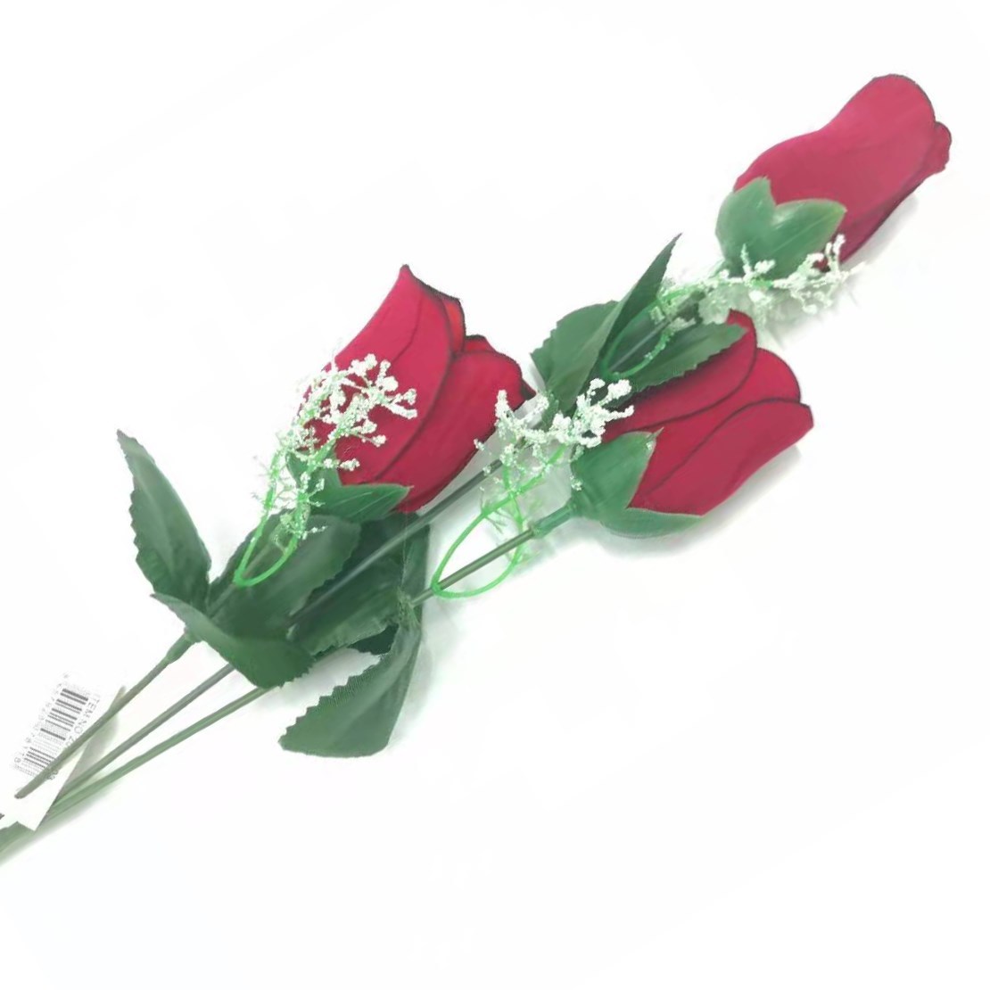 Pepeganga S.A.. Ramo de 3 pimpollos de rosa con hojas