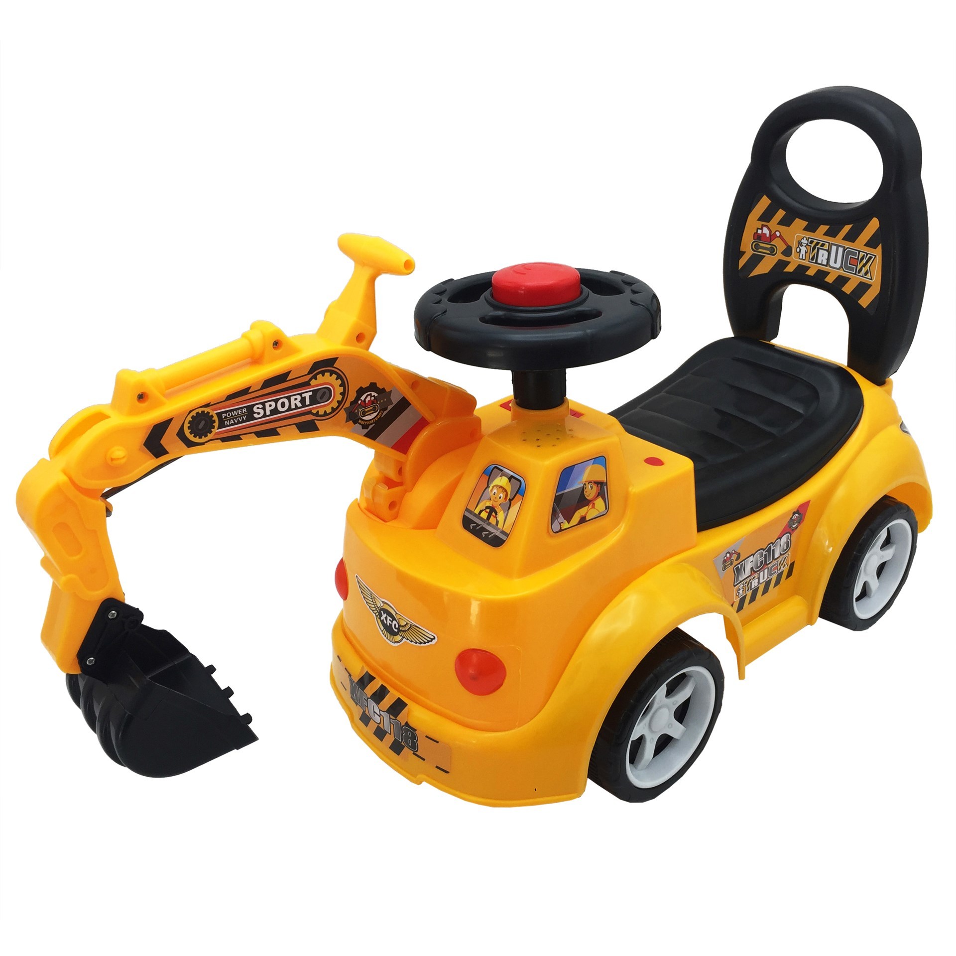 Pepeganga S.A.. Bugui con pala excavadora, baúl luz y sonido en caja