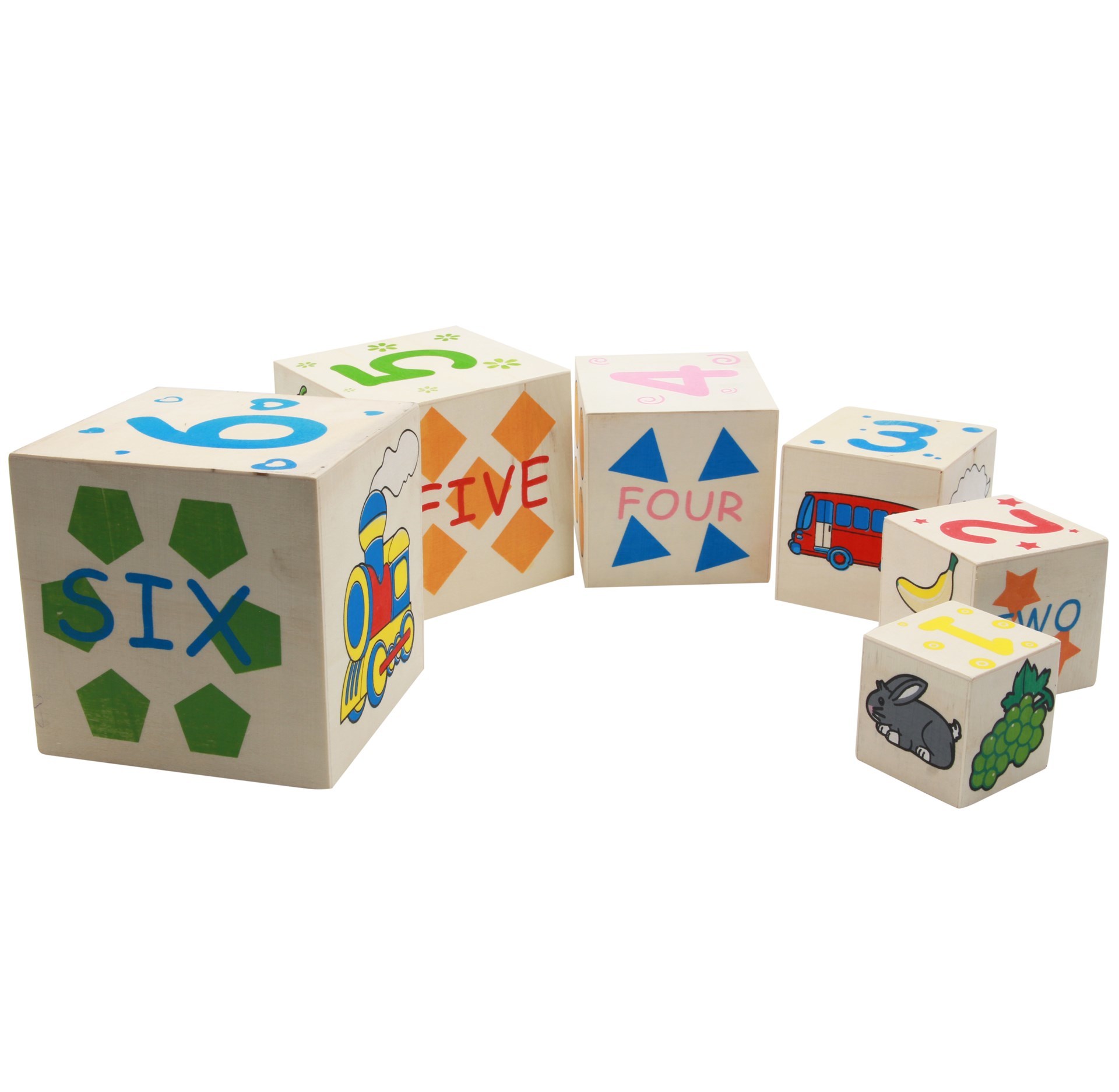 Pepeganga S.A.. Encastre de madera, cubos x6 apilables, con diseño, en caja
