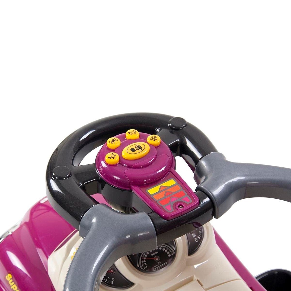 Pepeganga S.A.. Bugui con doble barra apoya pie ROSADO, con luz y ...