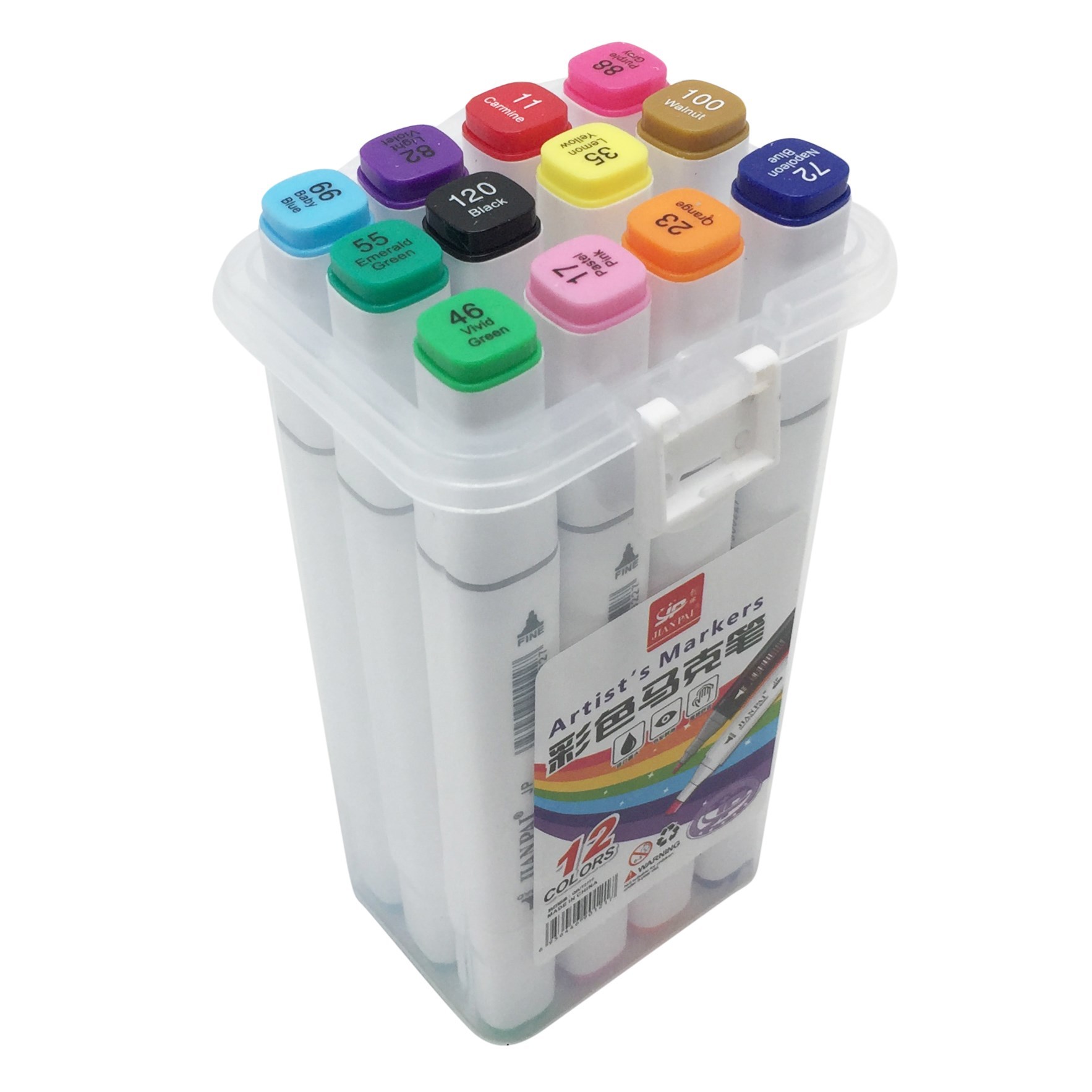 Pepeganga S.A.. Marcadores x12 colores doble punta, en estuche
