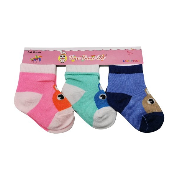 Pepeganga S.A.. Medias de bebé, con diseños de 0a6 meses, PACKx12
