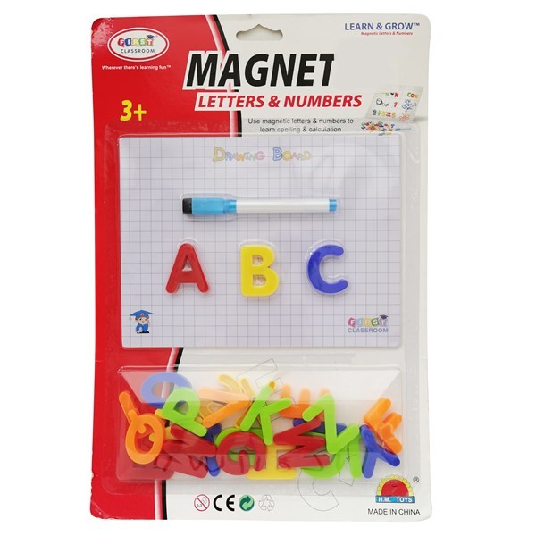 Pepeganga S.A.. Letras magnéticas con marcador y pizarra en blister