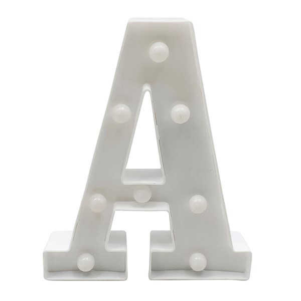 Pepeganga S.A.. Lámpara led letra A 7 led, 2AA