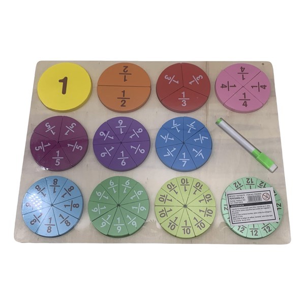 Pepeganga S.A.. Encastre de madera aprende divisiones y fracciones con ...