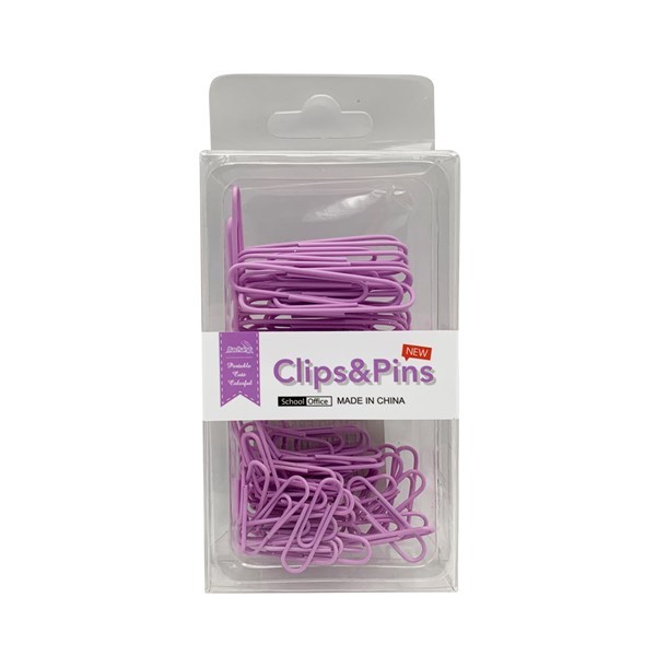 Pepeganga S.A.. Clips de metal x100, 28mm y 50mm, varios colores